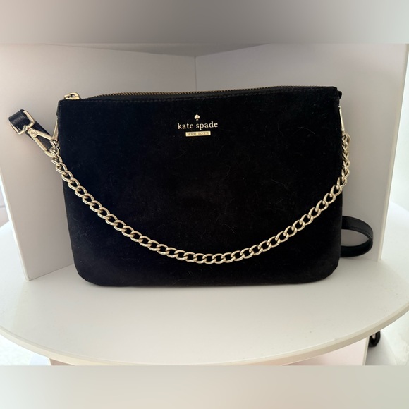 kate spade | Bags | Kate Spade Black Suede Crossbody Bag | Poshmark